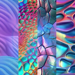 Iridescent Textures - 20 Seamless Texture Patterns Digital Paper - Etsy