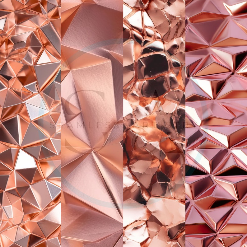 Rose Gold Textures 20 Seamless Texture Patterns Digital - Etsy