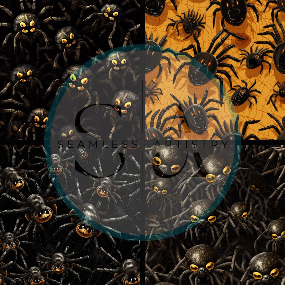 Scary Spiders 20 Seamless Texture Patterns Digital Paper - Etsy