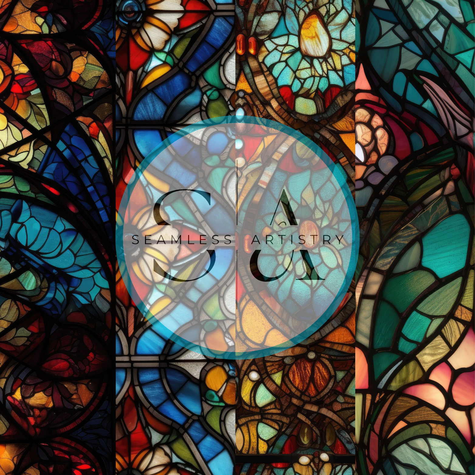 Stained Glass - 20 Seamless Patterns Textures Digital Paper - Etsy