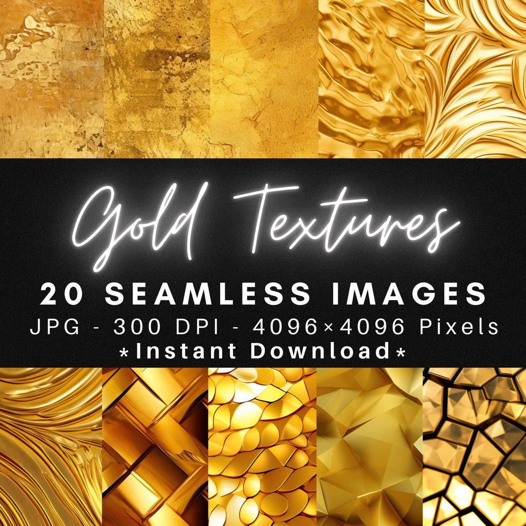 Gold Textures - 20 Seamless Texture Patterns Digital Paper - Etsy