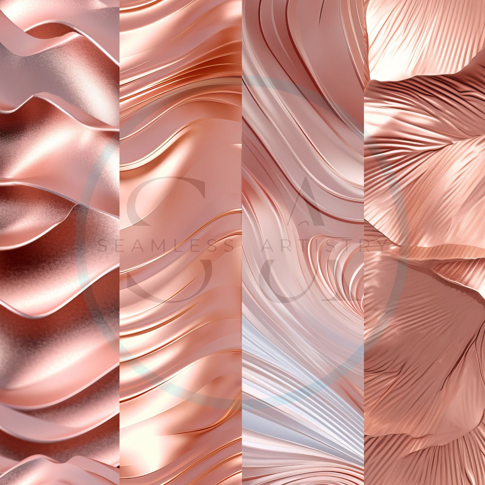 Rose Gold Textures 20 Seamless Texture Patterns Digital - Etsy