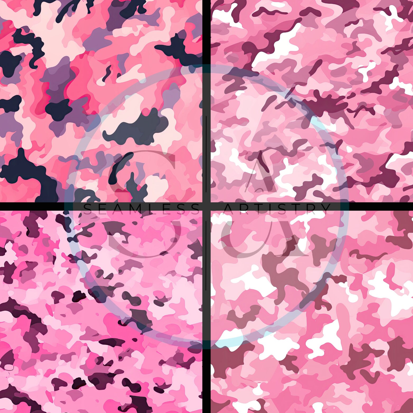 Pink Camouflage - 20 Seamless Texture Patterns Digital Paper - Etsy