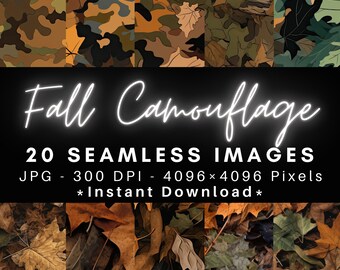 Realistic Camouflage - 20 Seamless Texture Patterns Digital Paper - Etsy