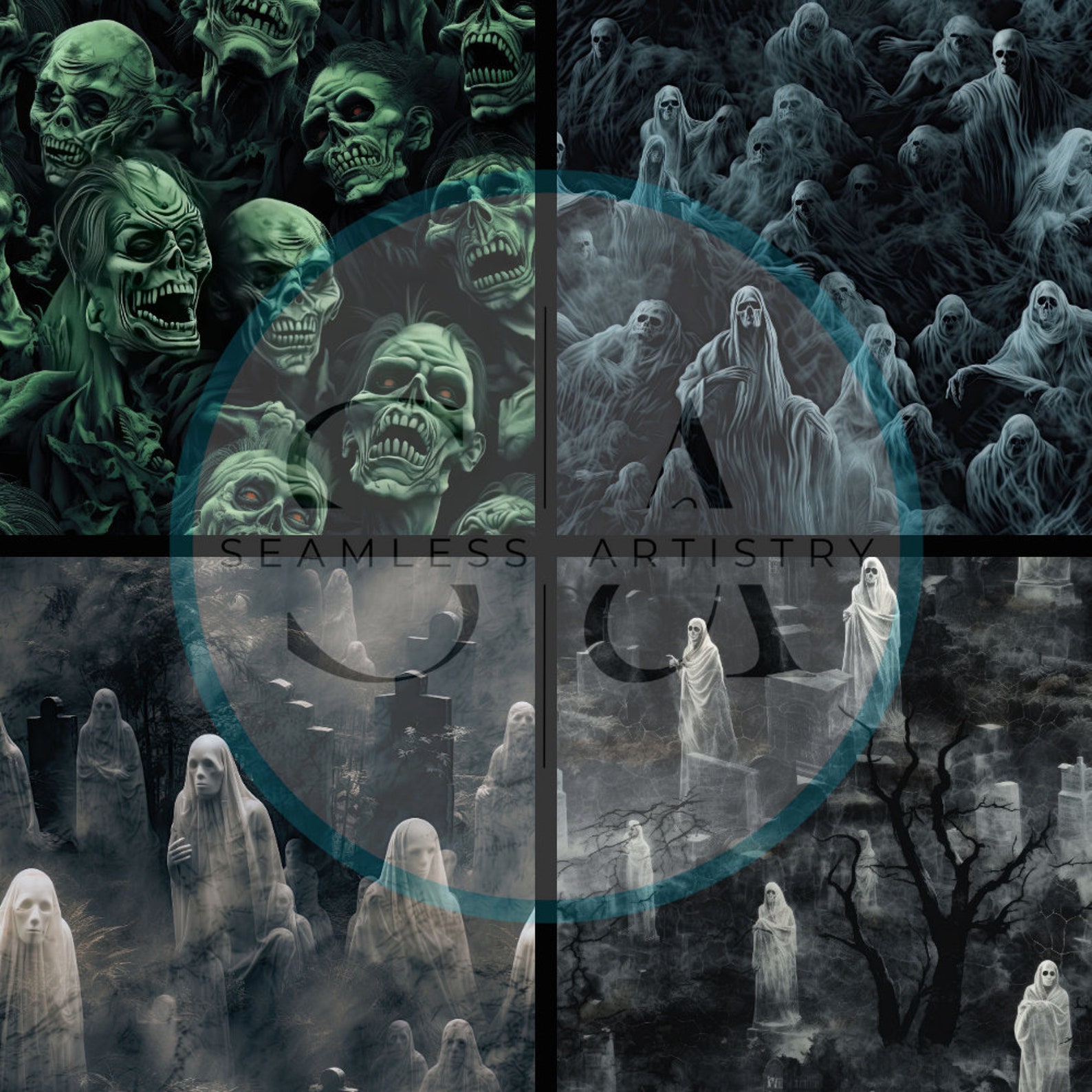 Horrific & Scary - 20 Seamless Texture Patterns Digital Paper - Etsy