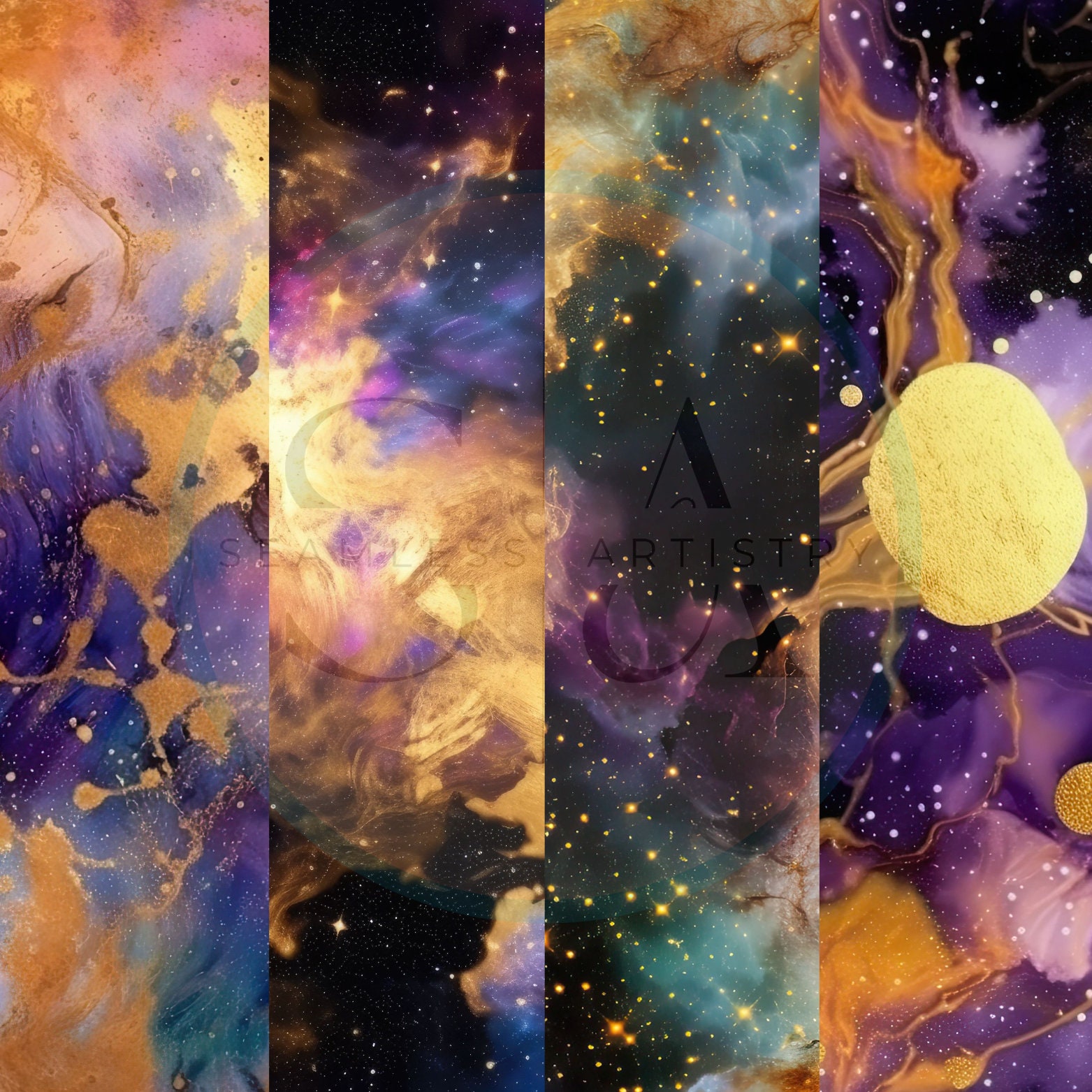 Gold Splatter Nebula - 20 Seamless Texture Patterns Digital Paper - Etsy