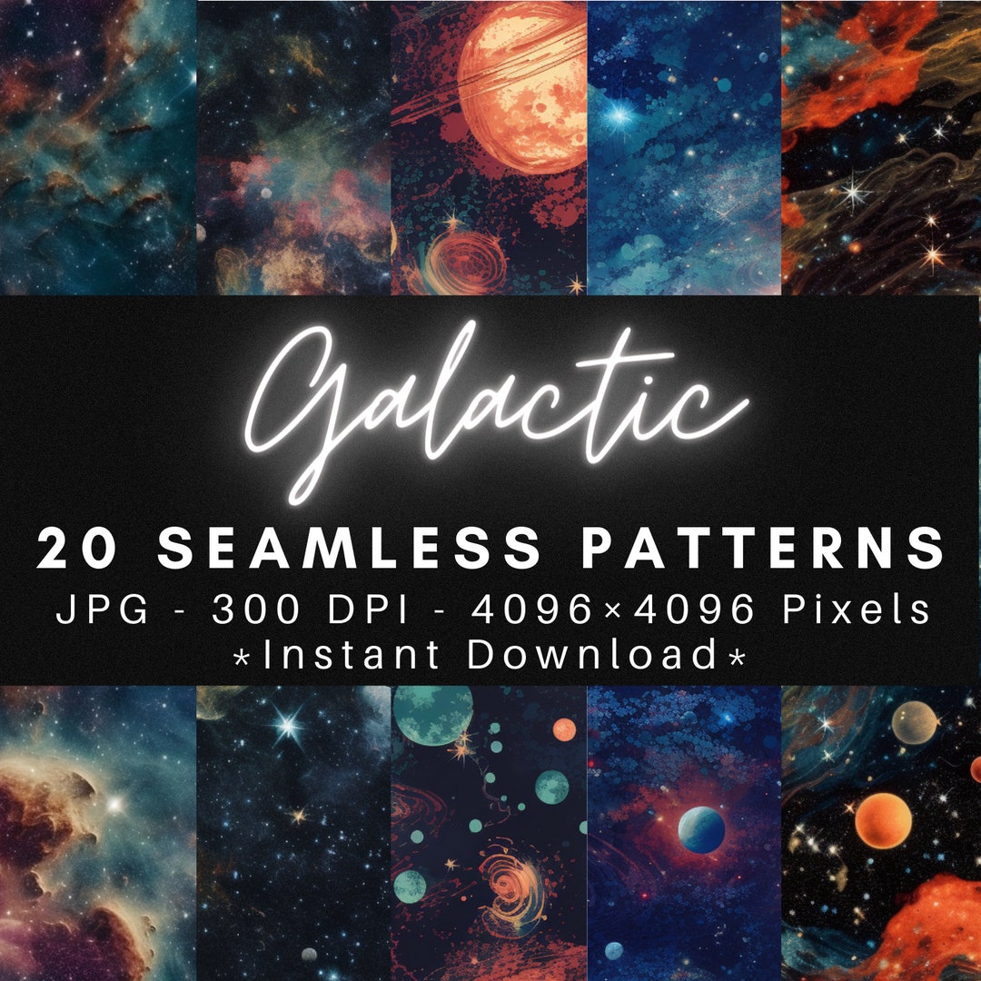 Galactic - 20 Seamless Patterns Textures Digital Paper - Etsy