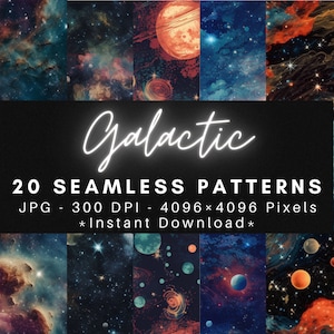 Galactic - 20 Seamless Patterns Textures Digital Paper - Etsy