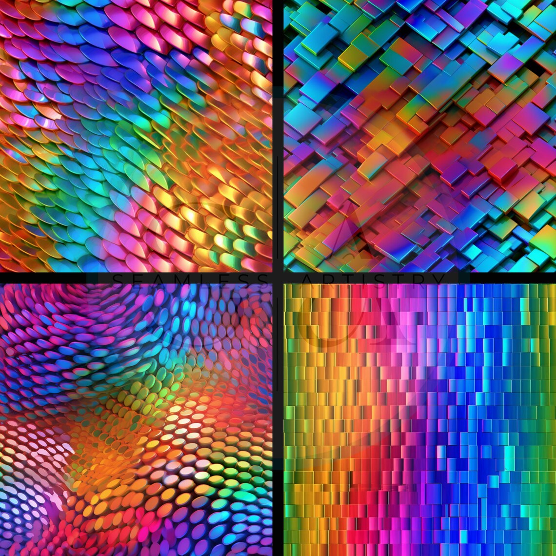 Rainbow Textures 20 Seamless Texture Patterns Digital Paper - Etsy