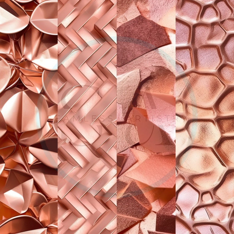 Rose Gold Textures 20 Seamless Texture Patterns Digital - Etsy