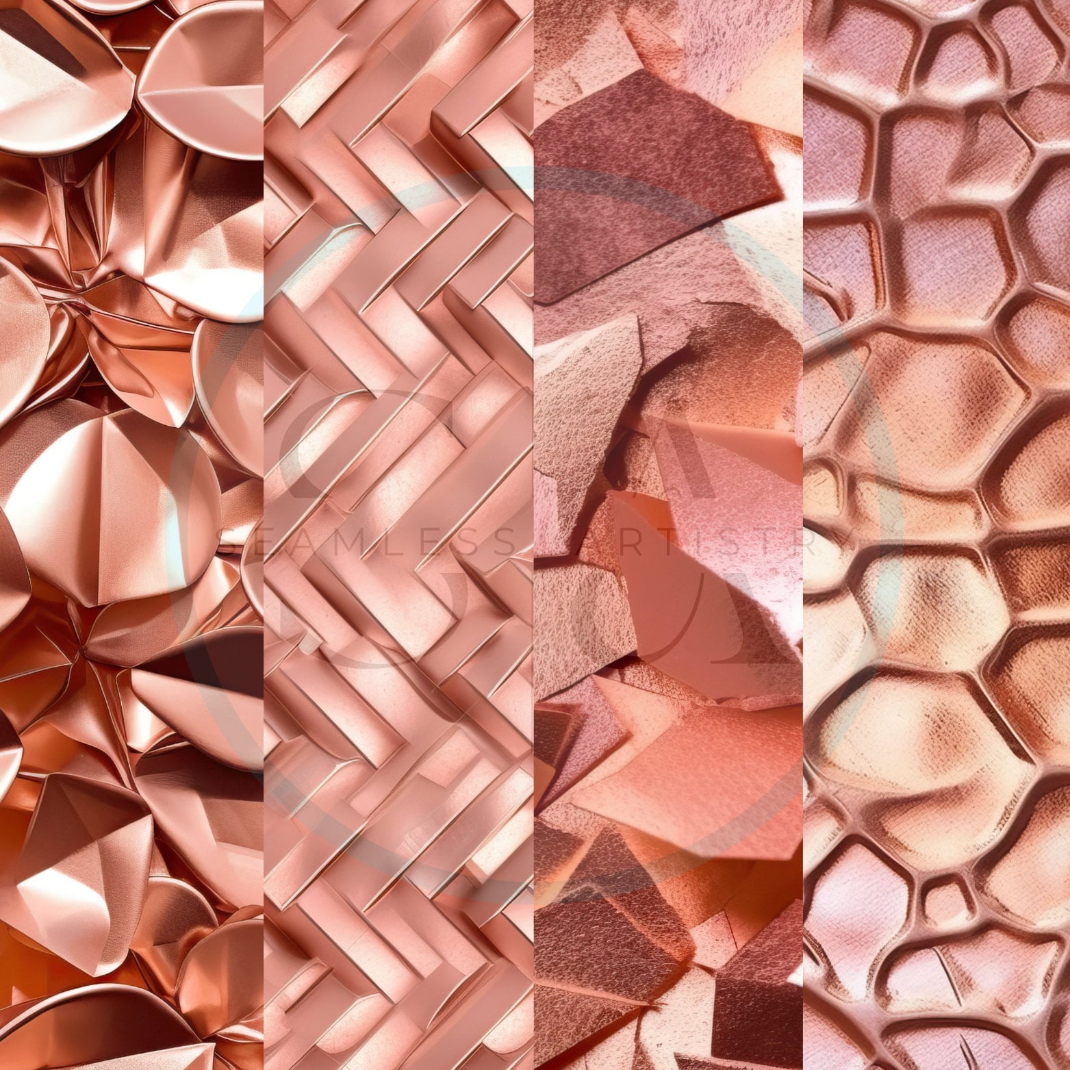 Rose Gold Textures 20 Seamless Texture Patterns Digital - Etsy