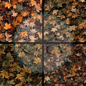 Fall Leaves Camouflage - 20 Seamless Texture Patterns Digital Paper - Etsy