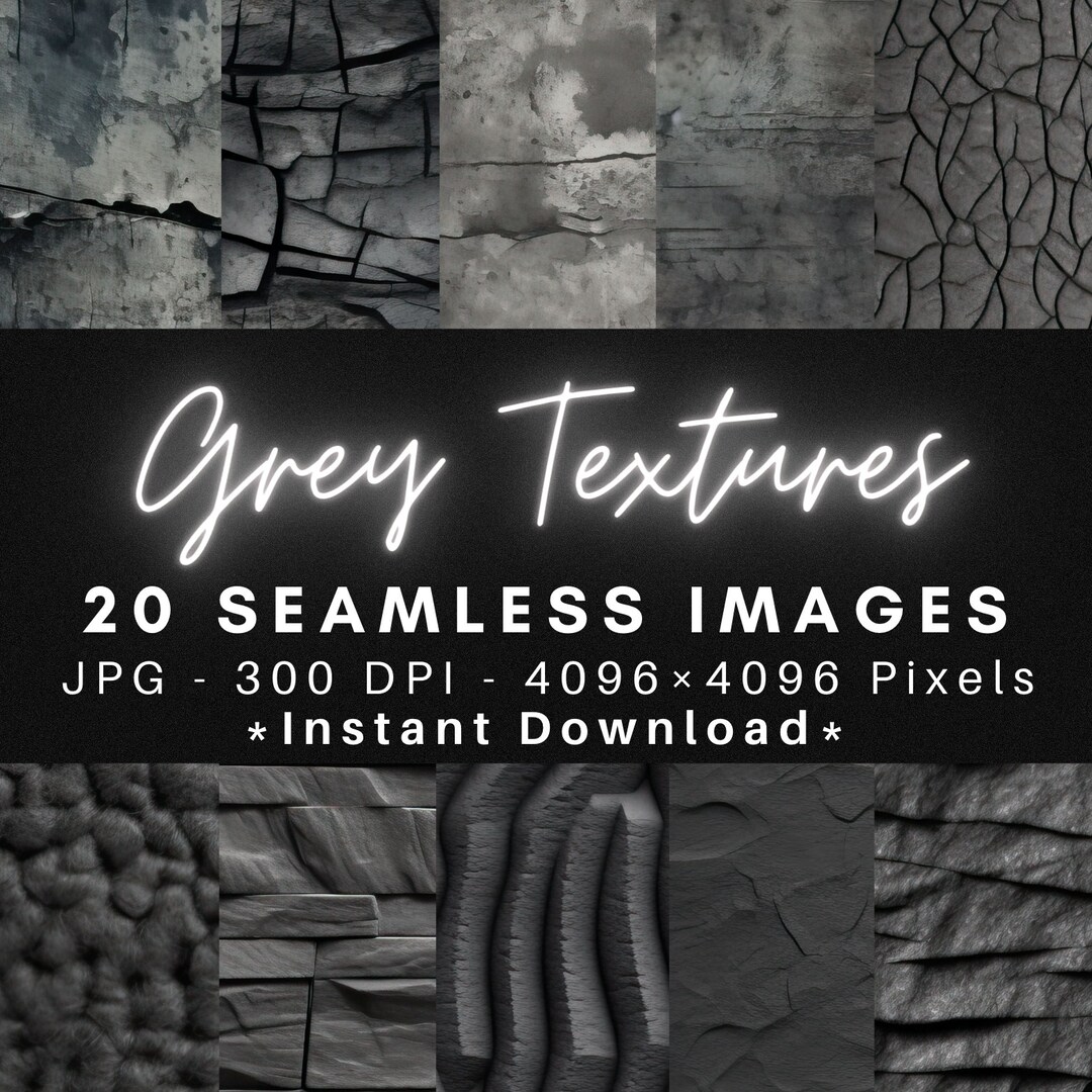 Grey Textures - 20 Seamless Texture Patterns Digital Paper - Etsy