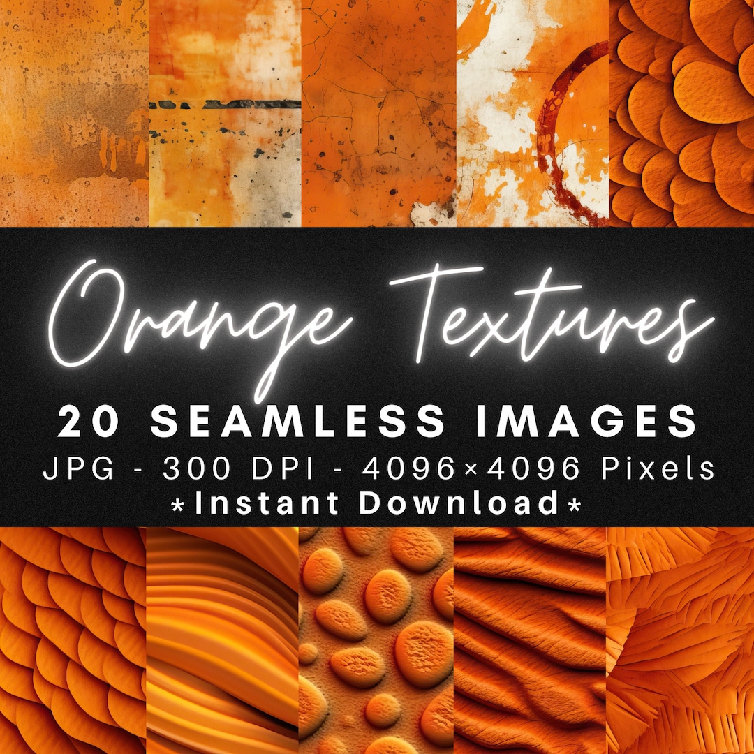 Orange Textures - 20 Seamless Texture Patterns Digital Paper - Etsy