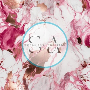 Hot Pink & Rose Gold Marble - 6 Seamless Patterns Textures Digital ...