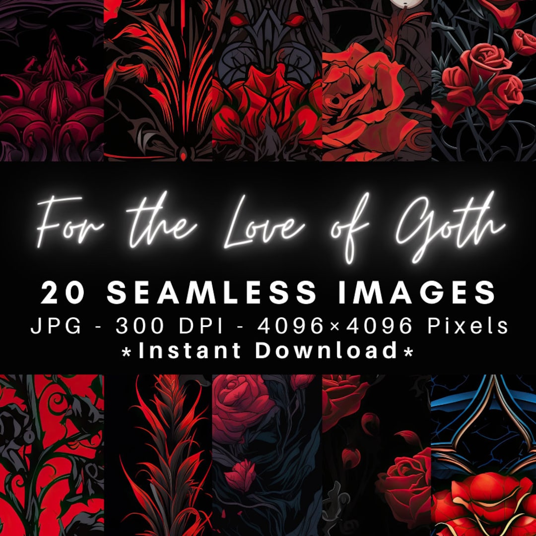 For the Love of Goth - 20 Seamless Texture Patterns Digital Paper - Etsy