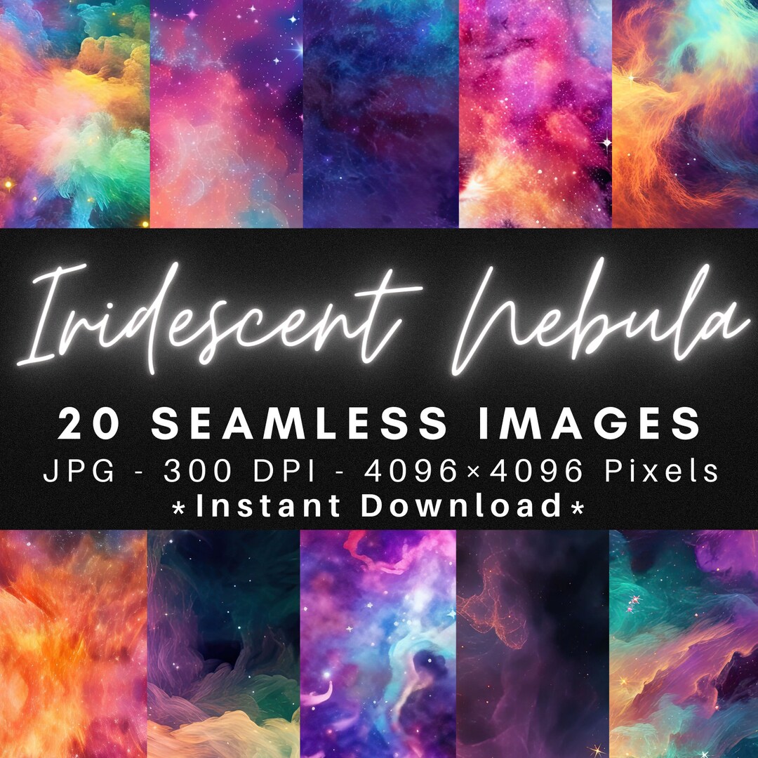 Iridescent Nebula - 20 Seamless Texture Patterns Digital Paper - Etsy
