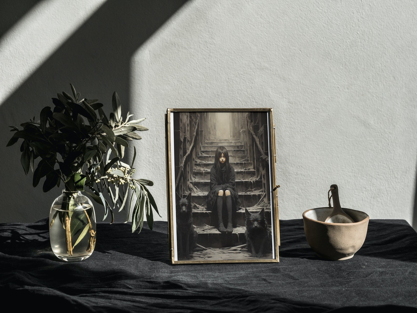 Monday Blues, Macabre Art, Horror Decor, Halloween Decor, Moody Decor ...