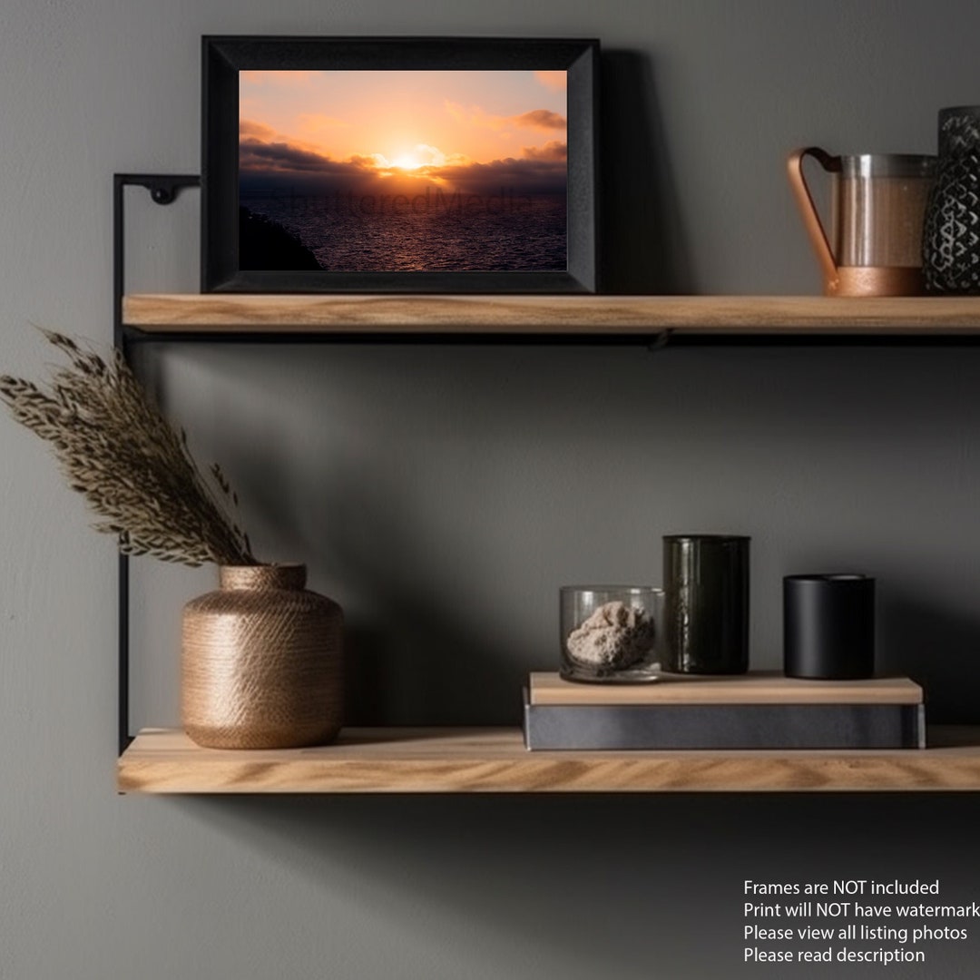 Gold Sunset Beach, Golden Hour Poster, Sunset Photography Poster, Los ...