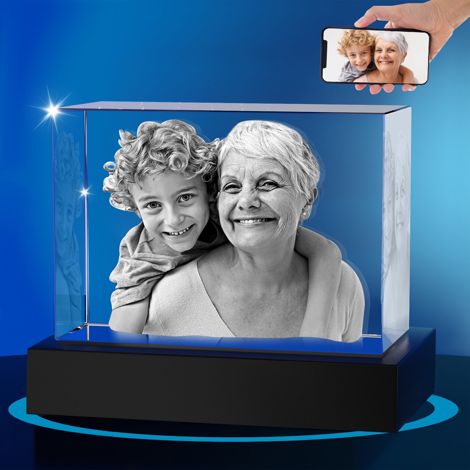 Custom 3D Crystal Photo: Personalized Engraved Picture, USA Made - Etsy