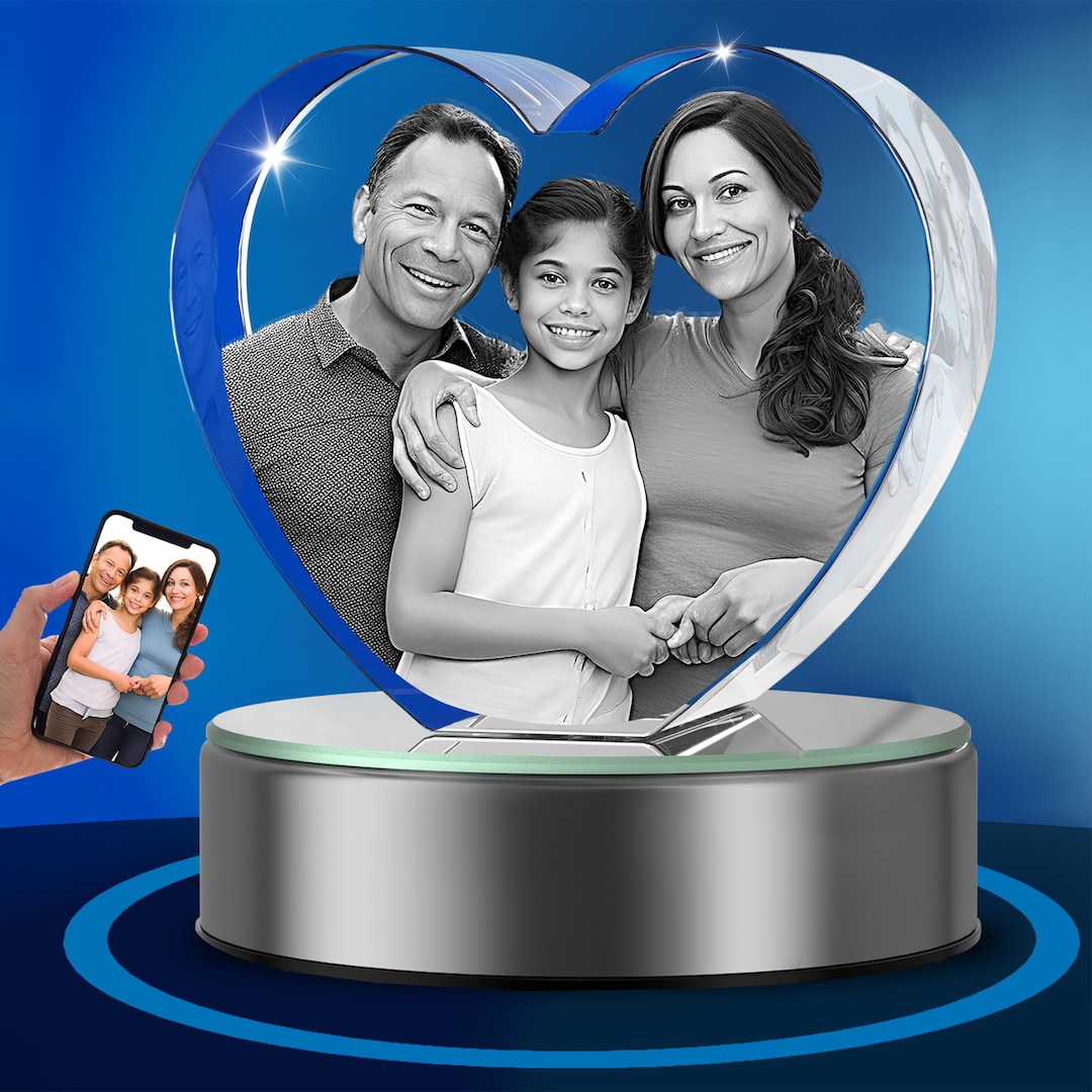 3D Crystal Photo, Great Personalized Gifts With Your Own Photo for Dad ...