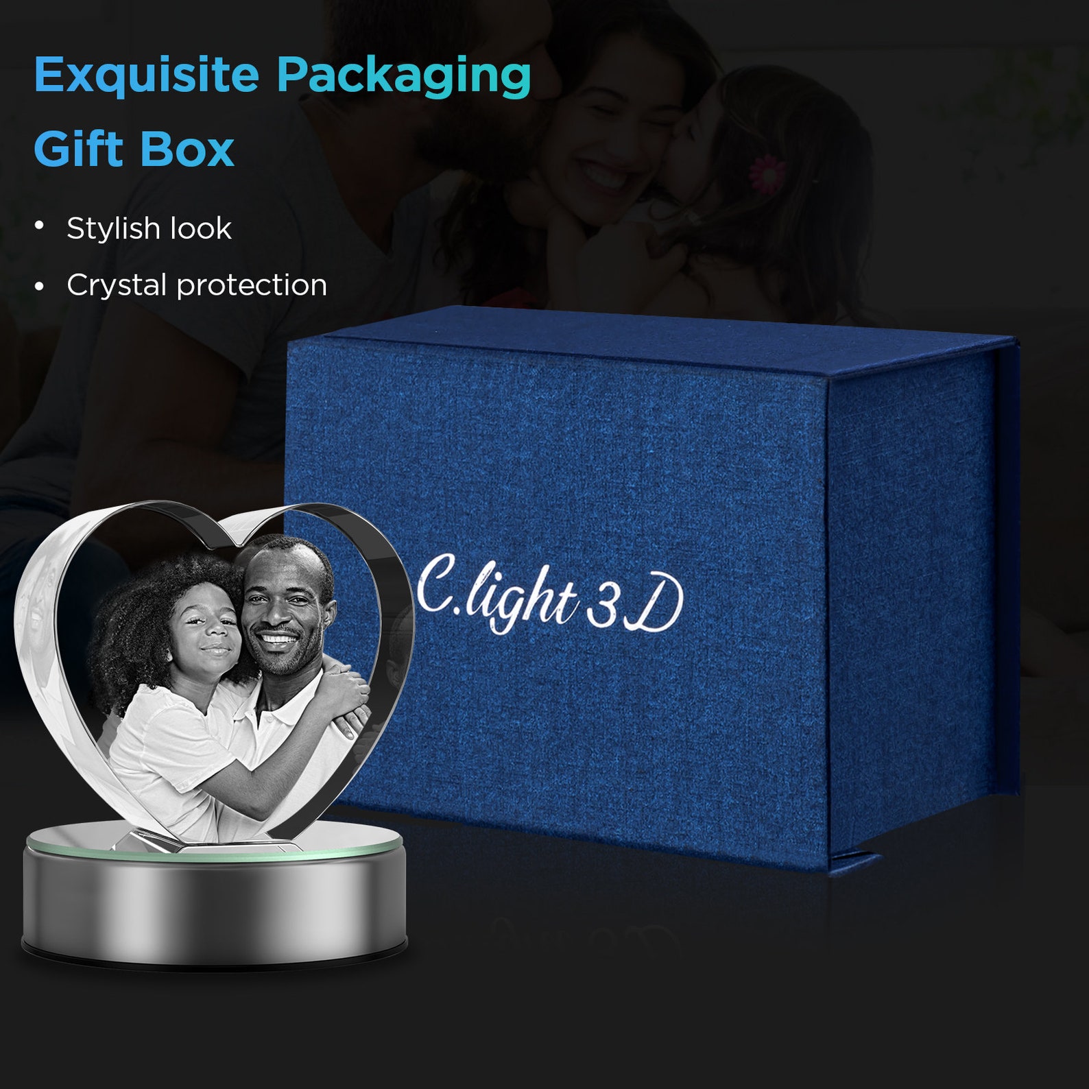 3D Crystal Photo Great Personalized Gifts With Your Own Photo - Etsy