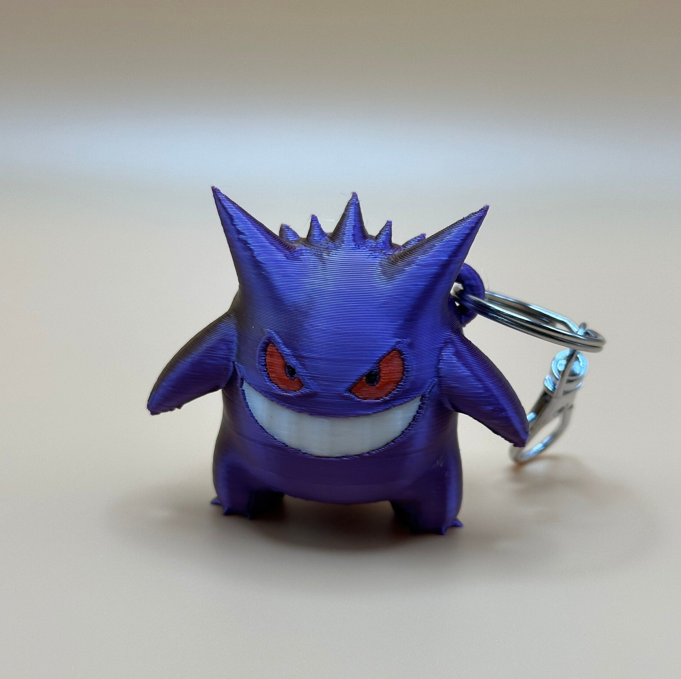 3D Printed Gengar Pokemon Keychain/zipper Pull - Etsy