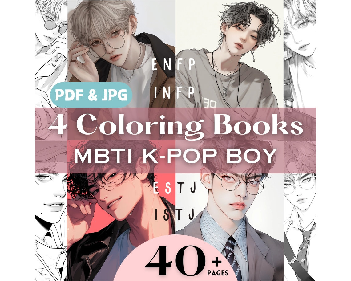 MBTI Gift Kpop Lovers Infp Enfp Istj Estj Birthday K-pop Coloring Pages ...