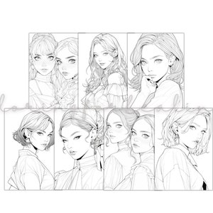 Coloring Pages Kpop Girl Fashion Printable K-pop Coloring Book Pages ...