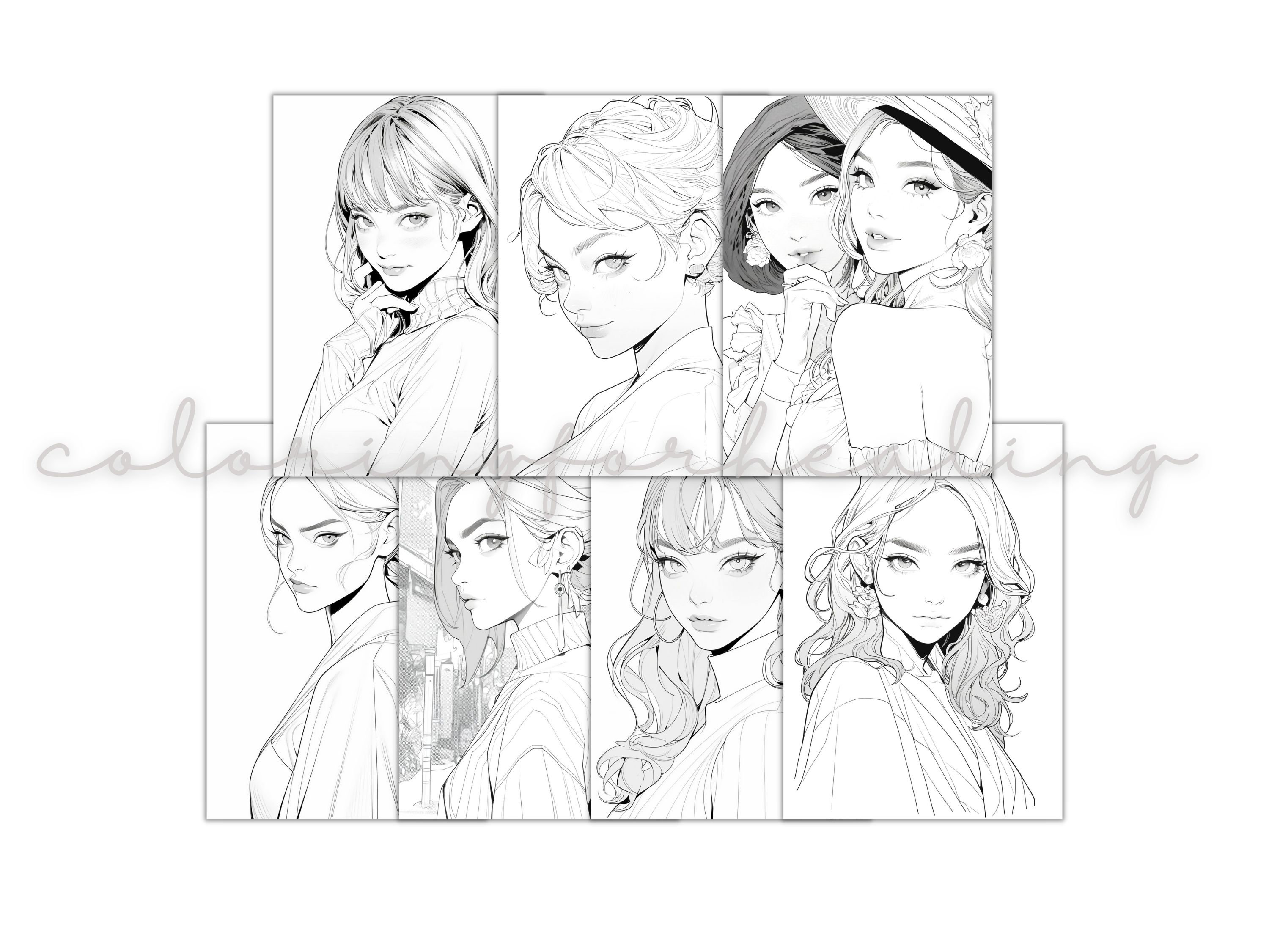 Coloring Pages Kpop Girl Fashion Printable K-pop Coloring Book Pages ...