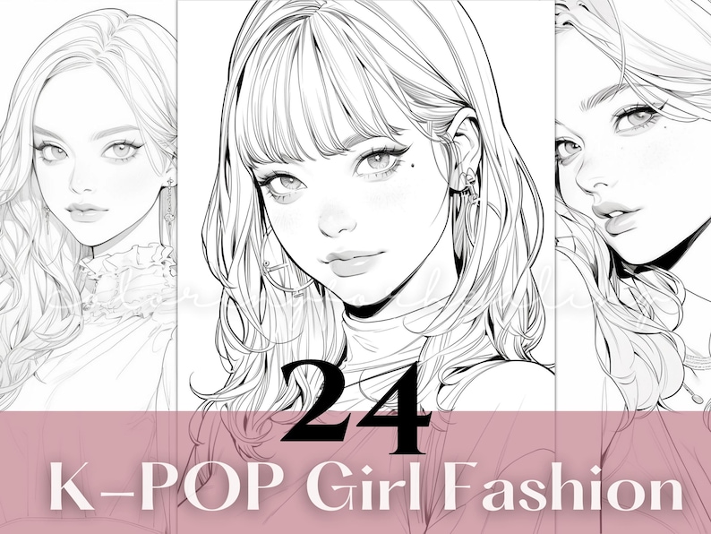 Coloring Pages Kpop Girl Fashion Printable K-pop Coloring Book Pages ...
