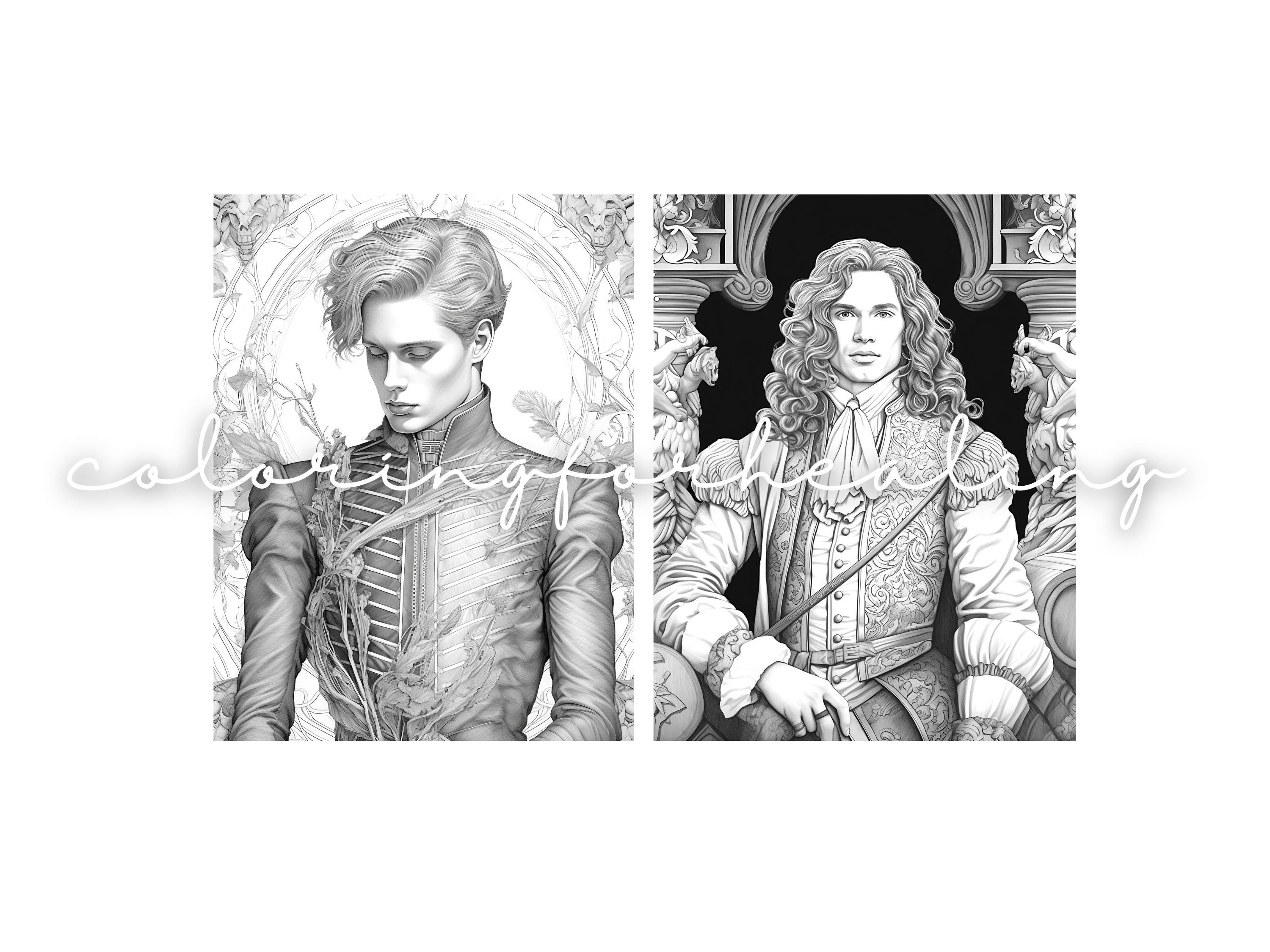 Shakespeare Hamlet Grayscale Coloring Pages Prince Coloring Book Pages ...