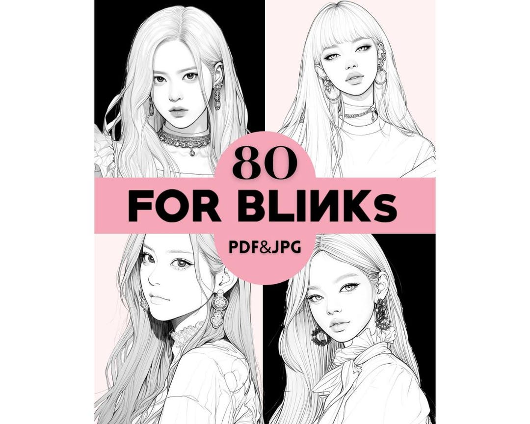 BLINK SUPER BUNDLE Birthday Gift Ideas Coloring Pages Kpop Inspired ...