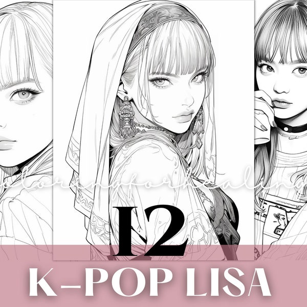Pop Manga Coloring Pages - Etsy
