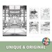 Grayscale Coloring Pages Japanese Shrine Temple Printable Mindfulness ...