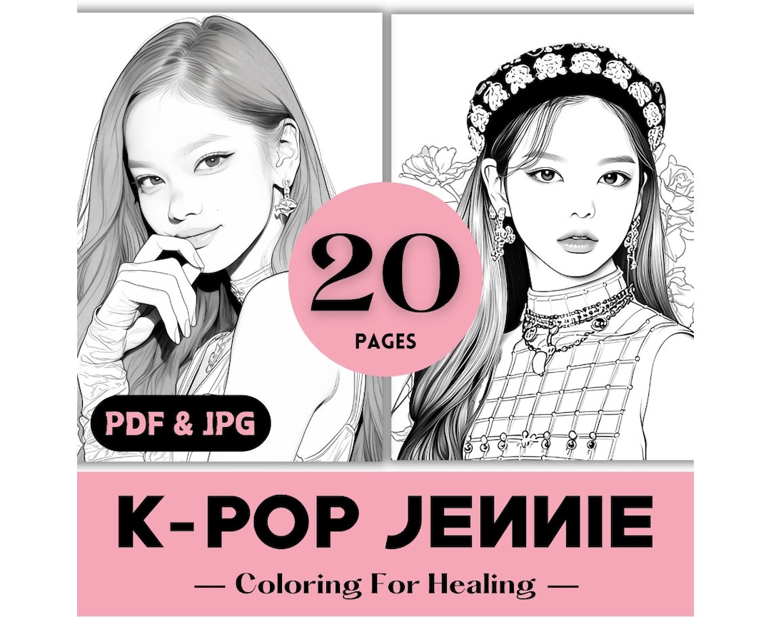 Blinks Birthday Gift Ideas Coloring Pages Kpop JENNIE Girl Fashion ...