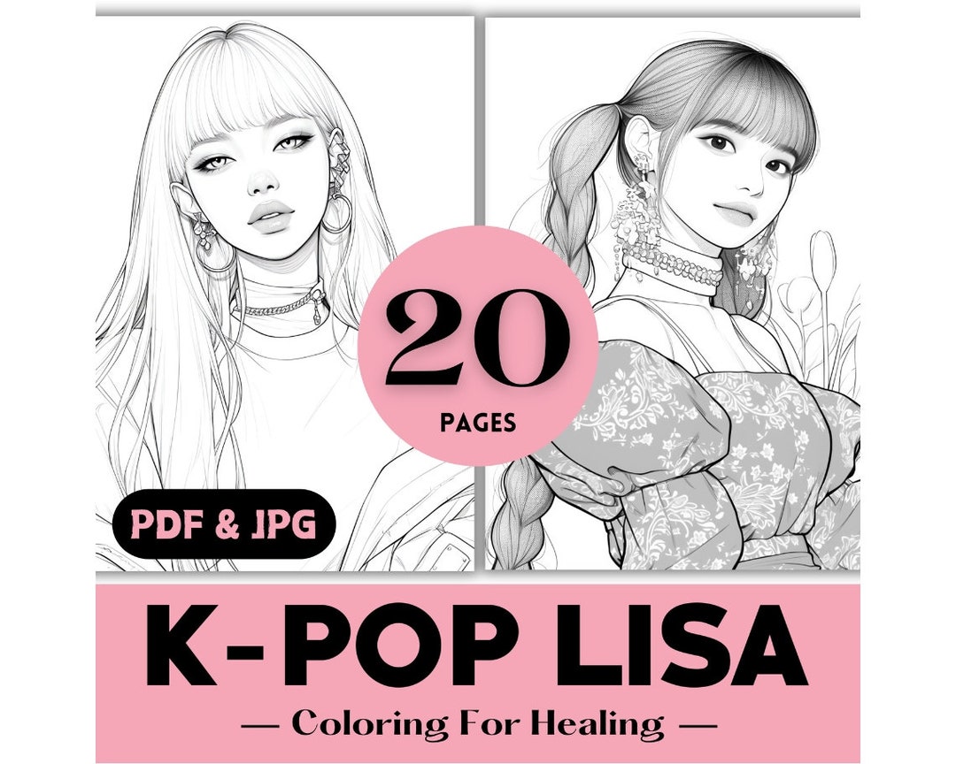 Blinks Birthday Gift Ideas Coloring Pages Kpop LISA Inspired Girl ...