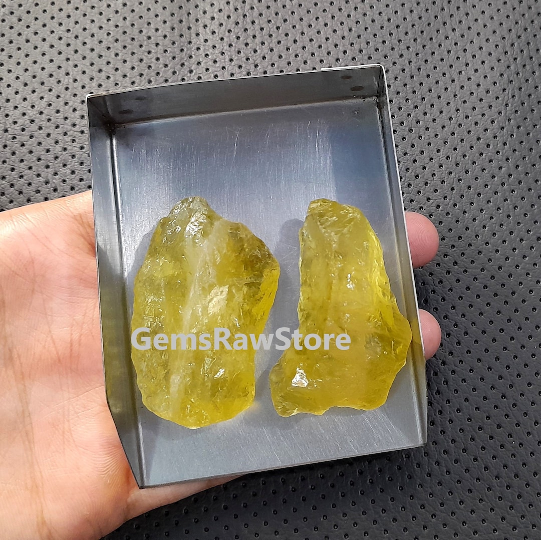 1 Piece Jumbo Size Yellow Lemon Quartz Raw 50-60 MM, Lemon Quartz Rough ...