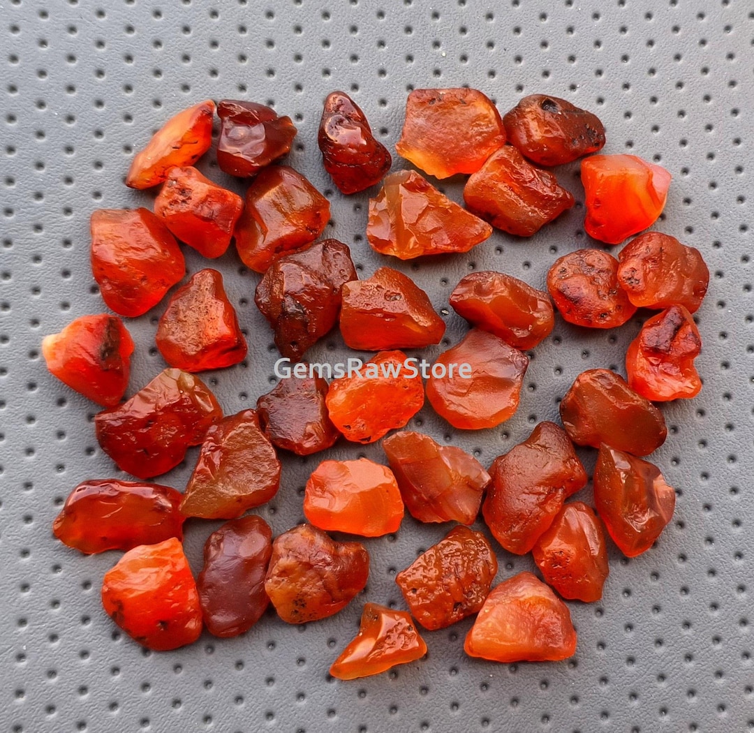 10 Piece Natural Carnelian Raw, Size 12-15 MM Lovely Orange Carnelian ...