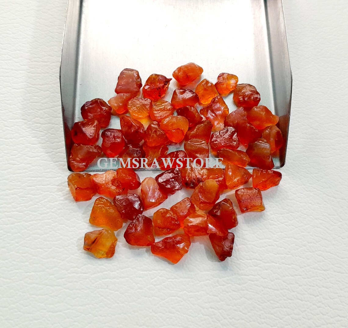 20 Piece Pack Carnelian Raw, 8-12 MM Size, Natural Carnelian Gemstone ...