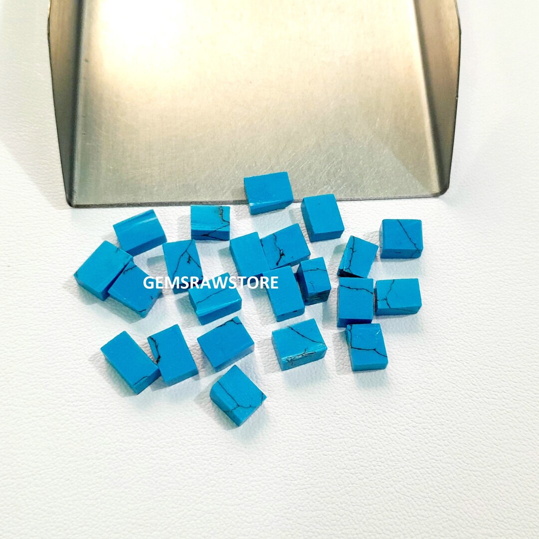 25 Piece Indian Turquoise Raw 6-8 MM Size, Blue Turquoise Raw Gemstone ...