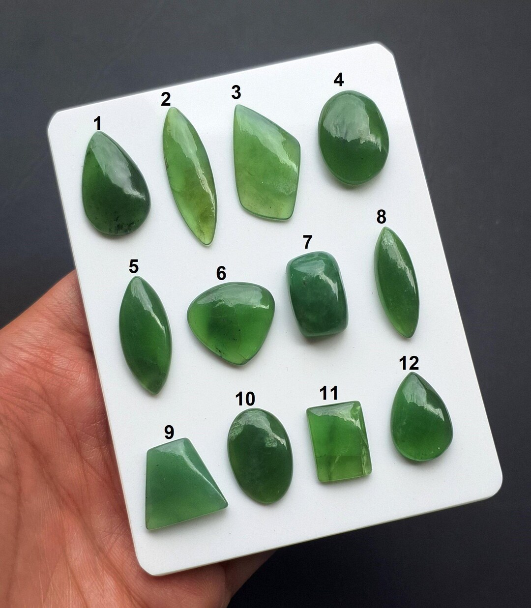 Natural Serpentine Flat Back Cabochon, Smooth Polished Serpentine Loose ...
