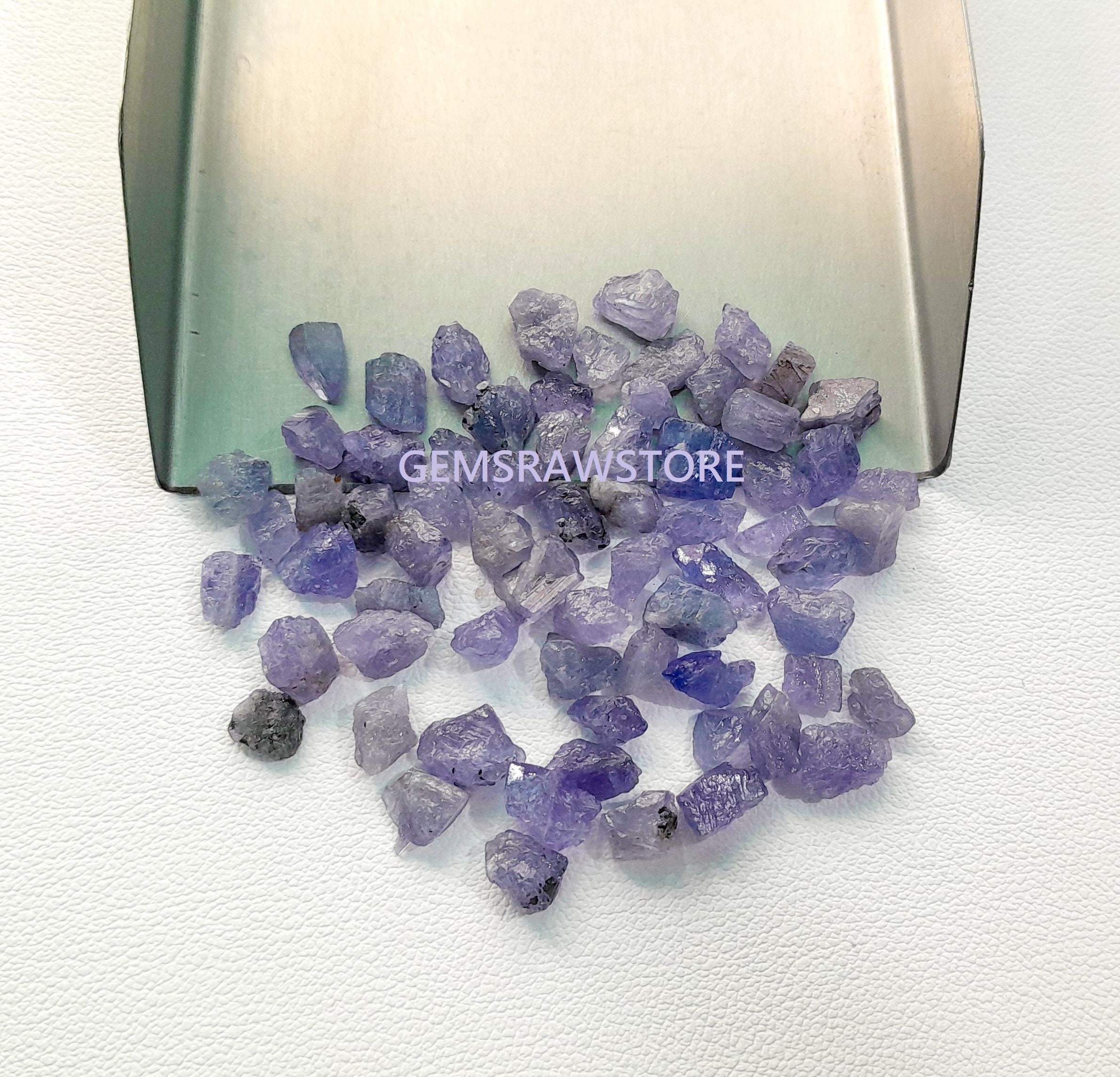 25 Piece Violet Tanzanite Raw 6-8 MM Size, Unheated Tanzanite Raw ...