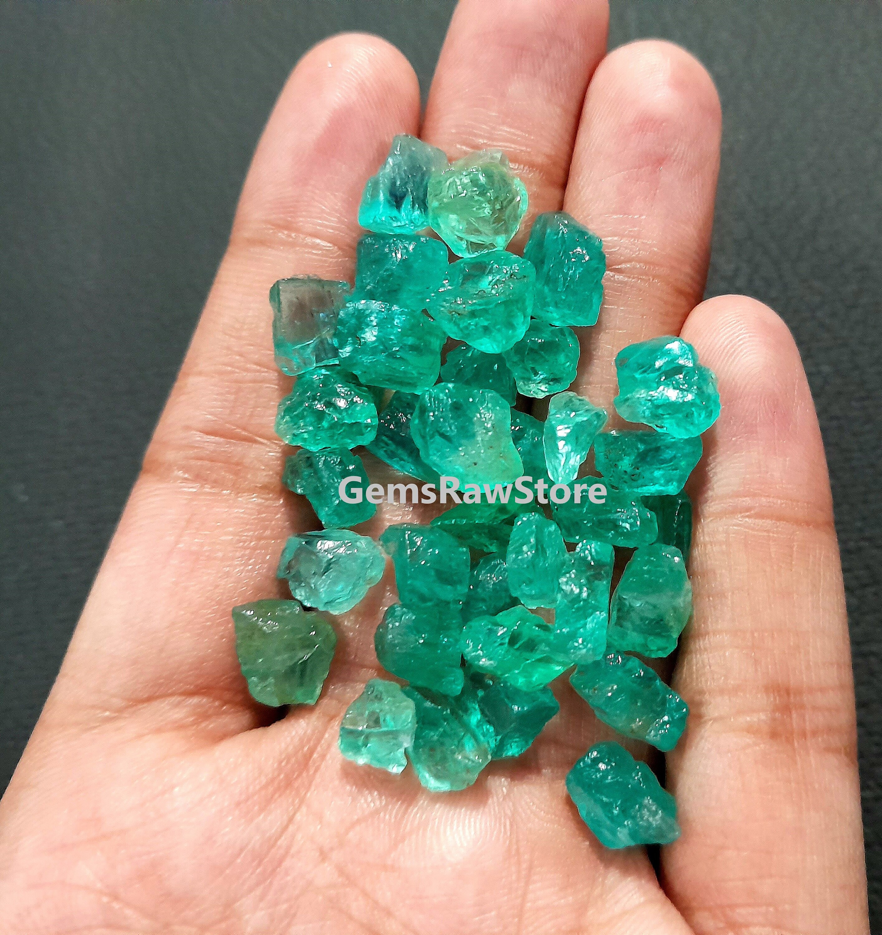 Raw Green Apatite Gemstone: 10 Piece Lot, 10-12 MM, Birthstone Jewelry ...