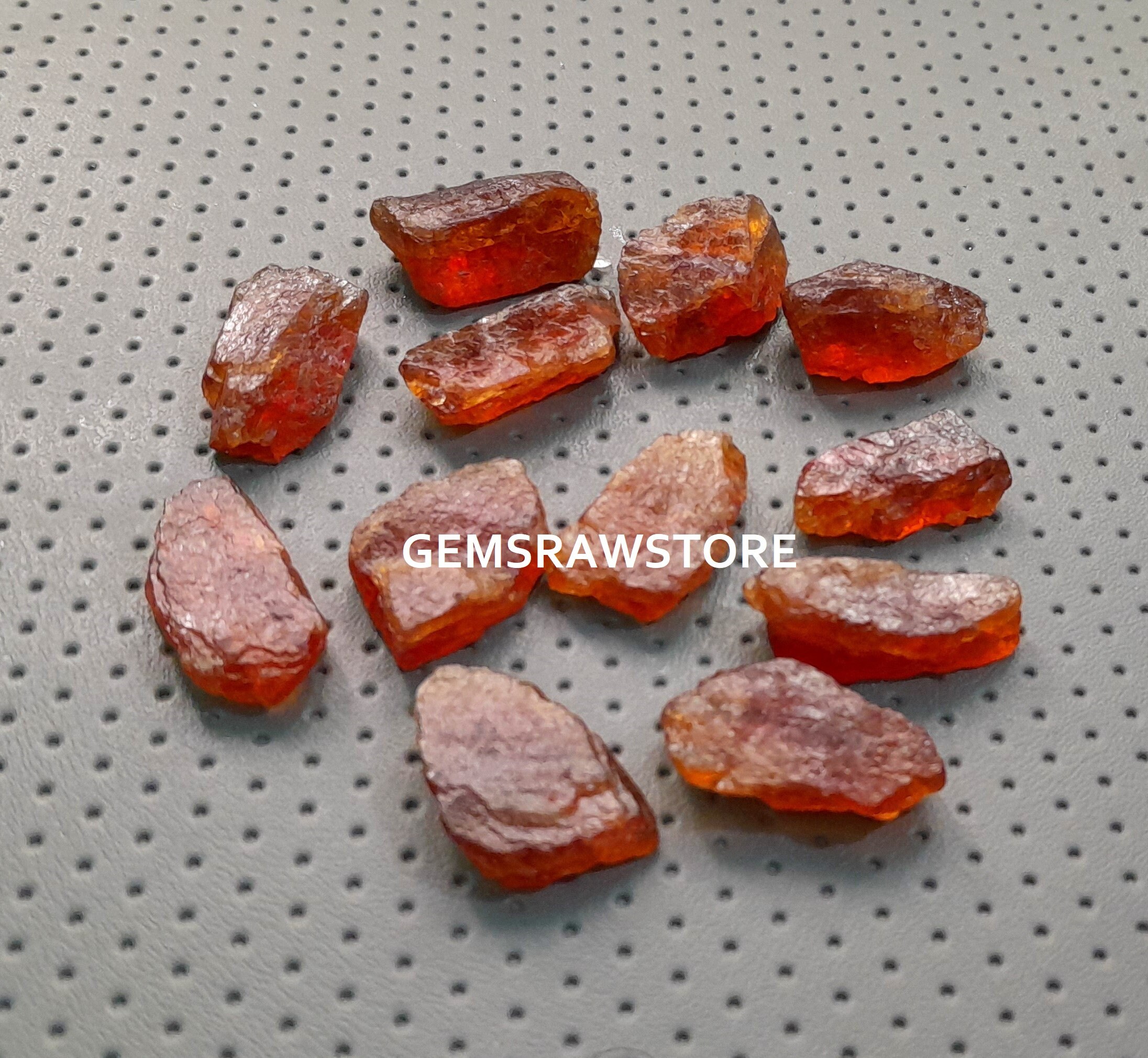 5 Piece Big Size Hessonite Garnet Rough 20-25 MM Size, Orange Rough Stone, Natural Hessonite ...