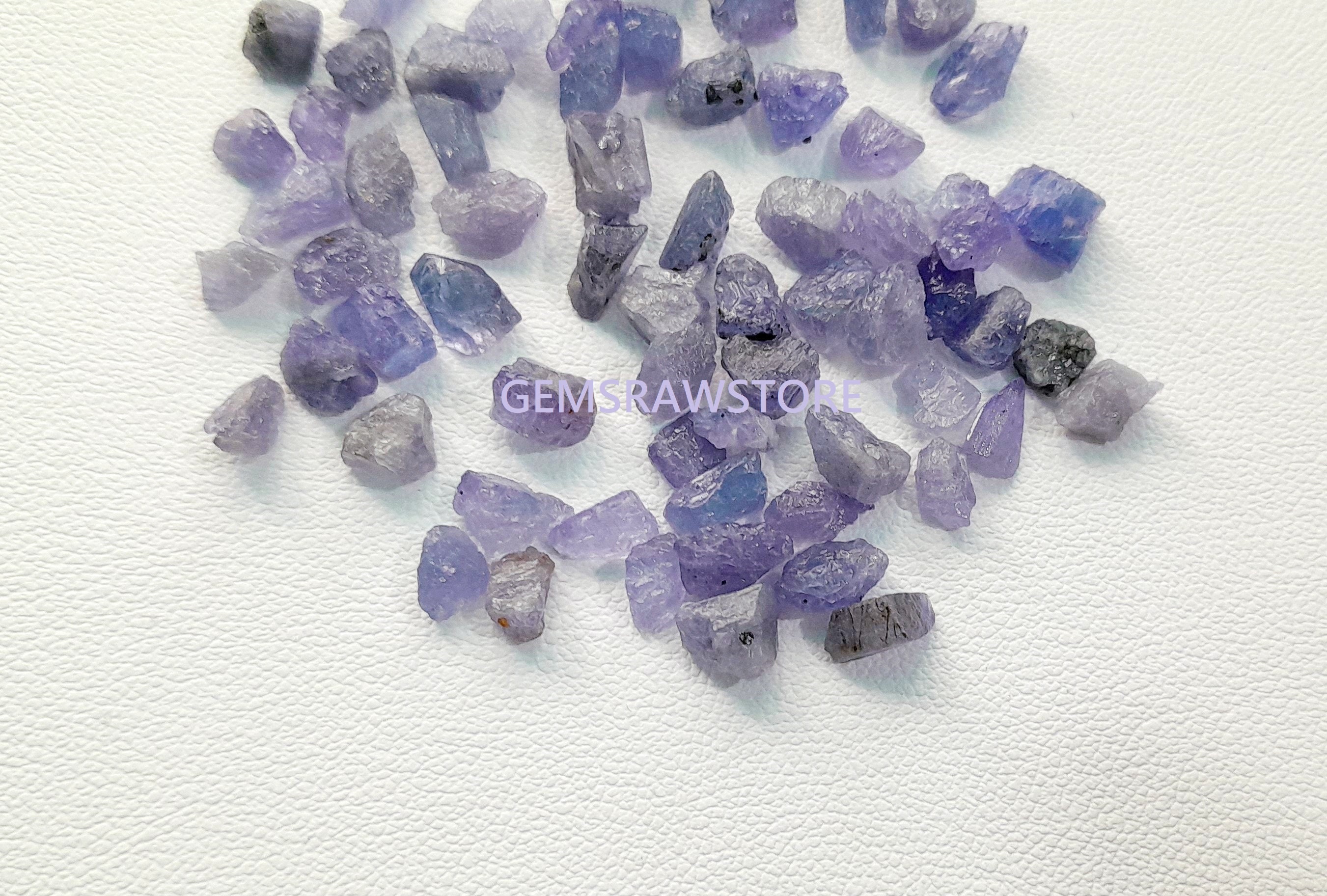 25 Piece Pack Violet Tanzanite Raw 7-9 MM Size, Unheated Tanzanite Raw ...