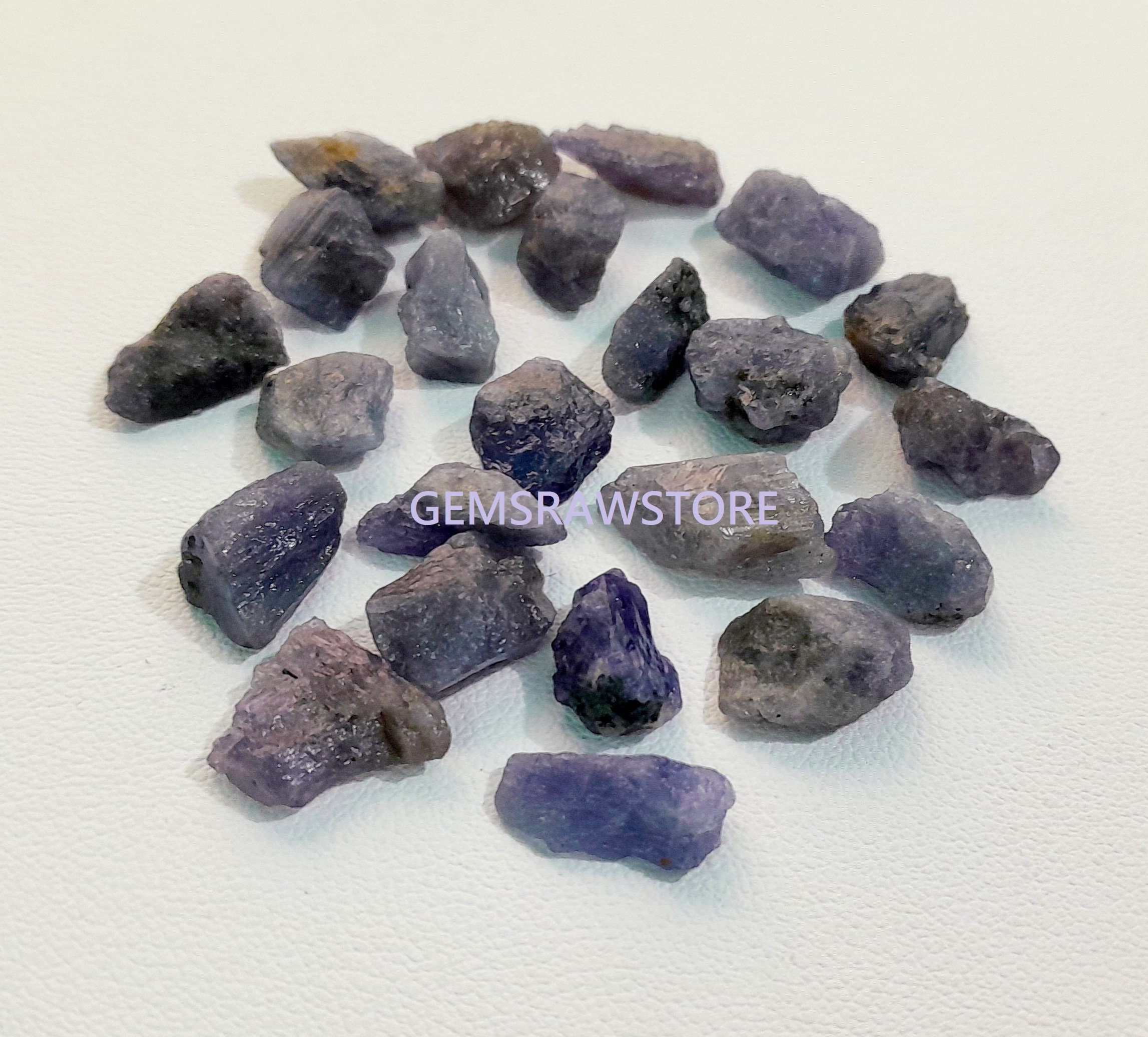 5 Piece Natural Blue Tanzanite Raw 12-15 MM Size, Healing Tanzanite Rough, Violet Tanzanite ...