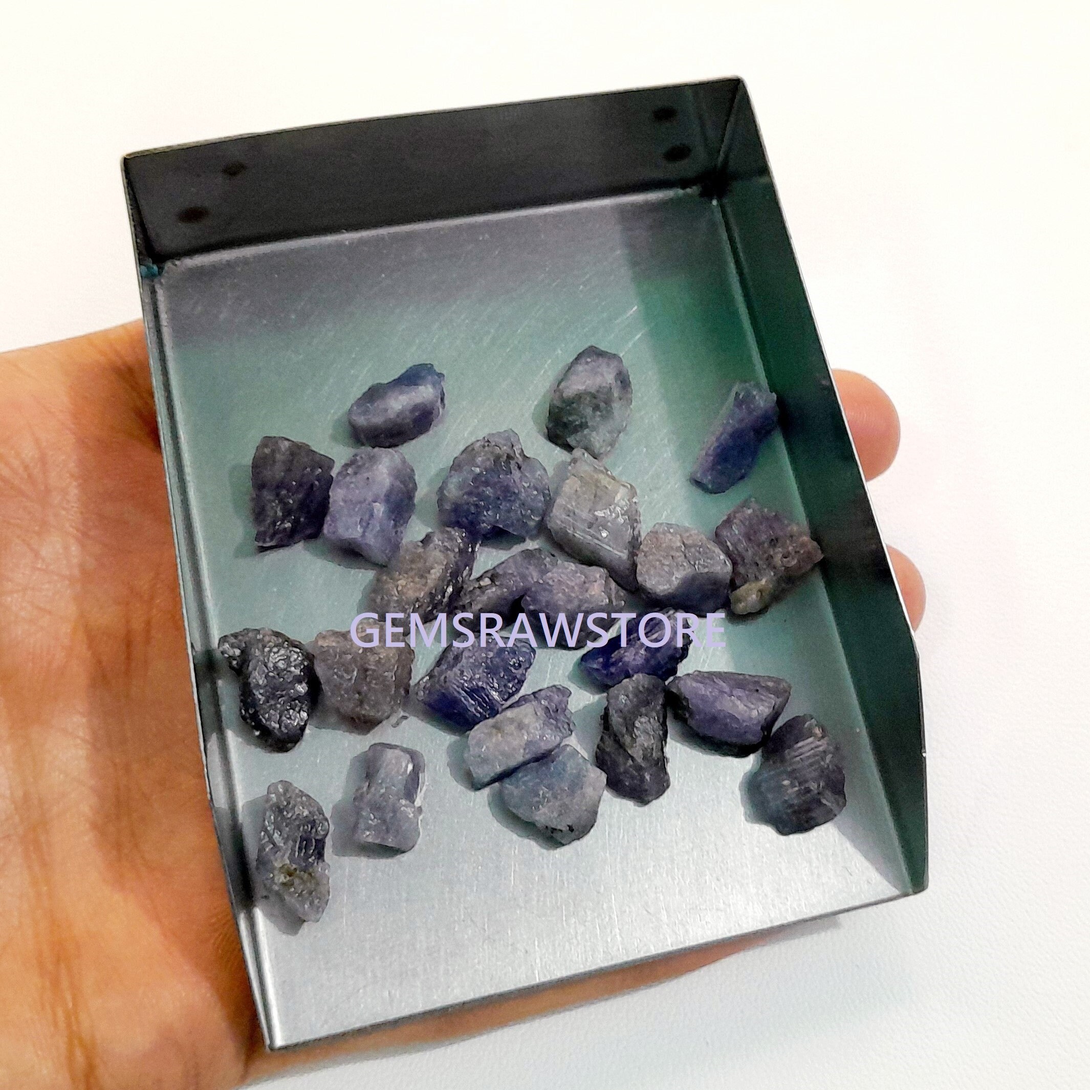 5 Piece Natural Blue Tanzanite Raw 12-15 MM Size, Healing Tanzanite Rough, Violet Tanzanite ...