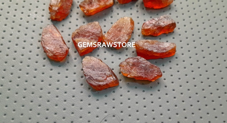 5 Piece Big Size Hessonite Garnet Rough 20-25 MM Size, Orange Rough ...
