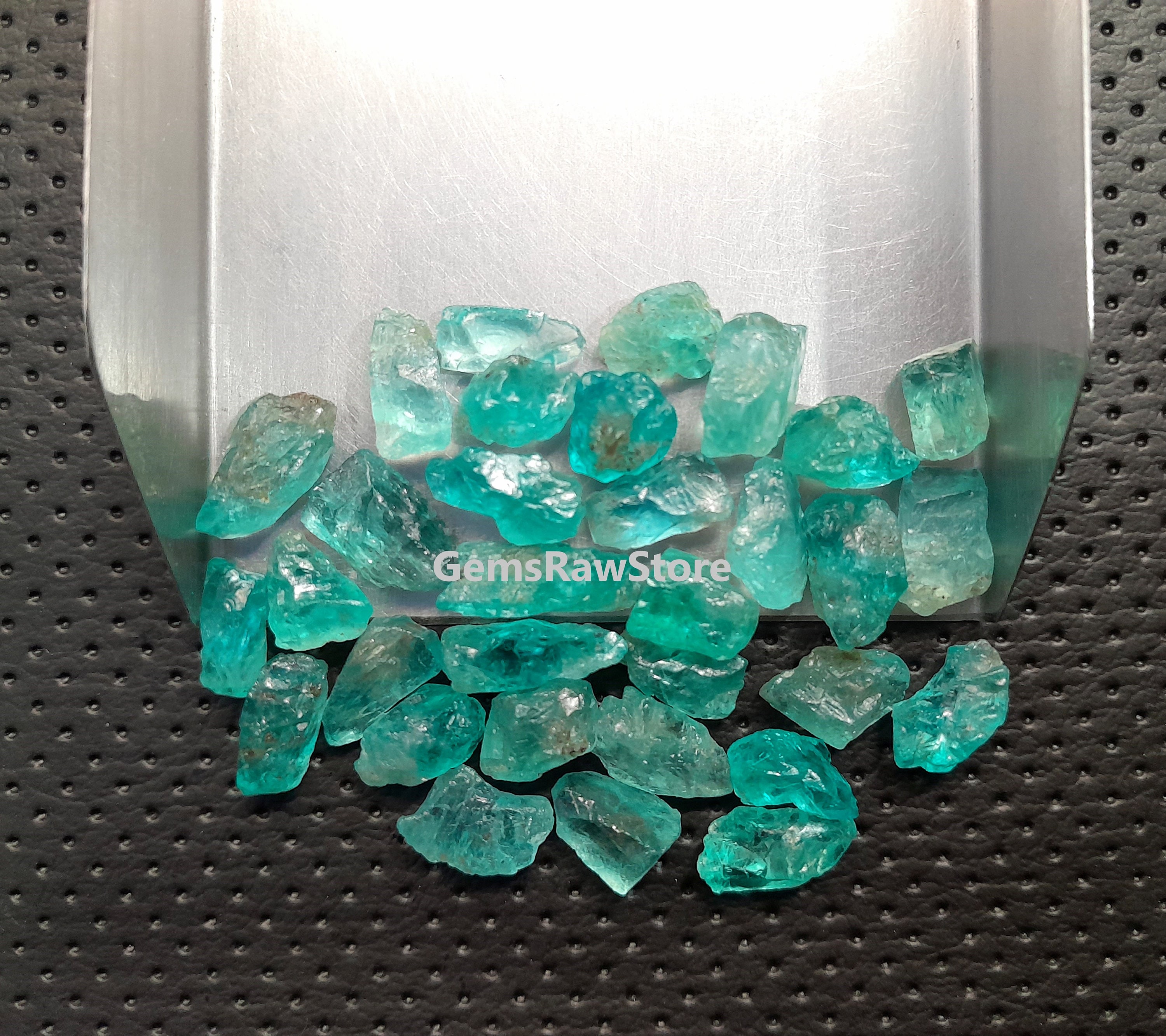 10 Piece Untreated Blue Apatite Raw Size 12-15 MM, Natural Blue Apatite Loose Gemstone Rough for ...
